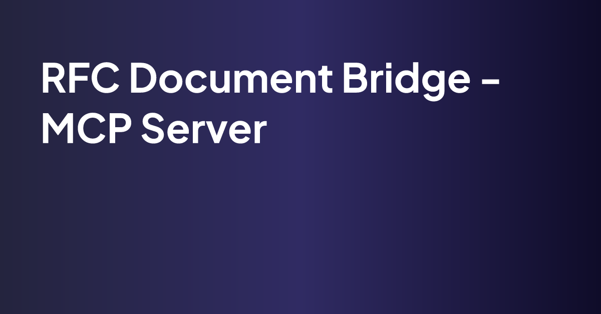 RFC Document Bridge - MCP Server
